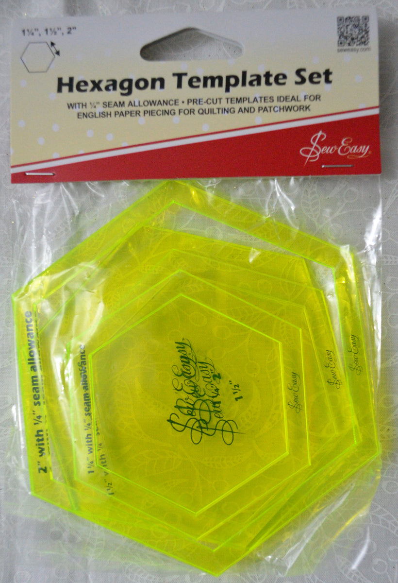 Sew Easy Hexagon Template Set – Miss Marples Craft