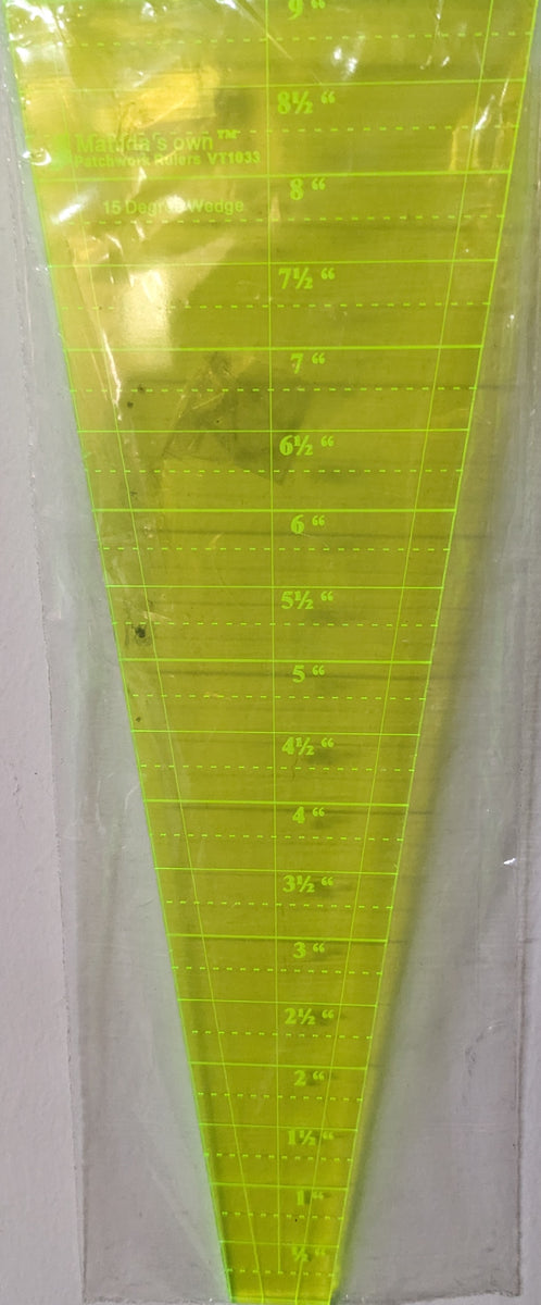 Matilda's Own 15 Degree Wedge Ruler 9" – Miss Marples Craft