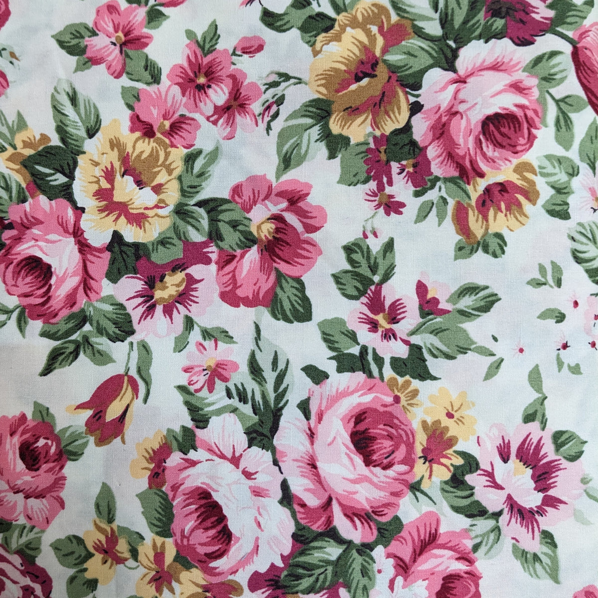 Pink Roses Quilting Fabric – Miss Marples Craft