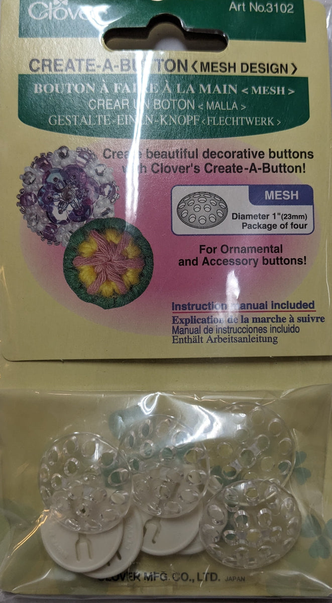 Clover Create-A-Button (mesh design 1"(23mm) – Miss Marples Craft
