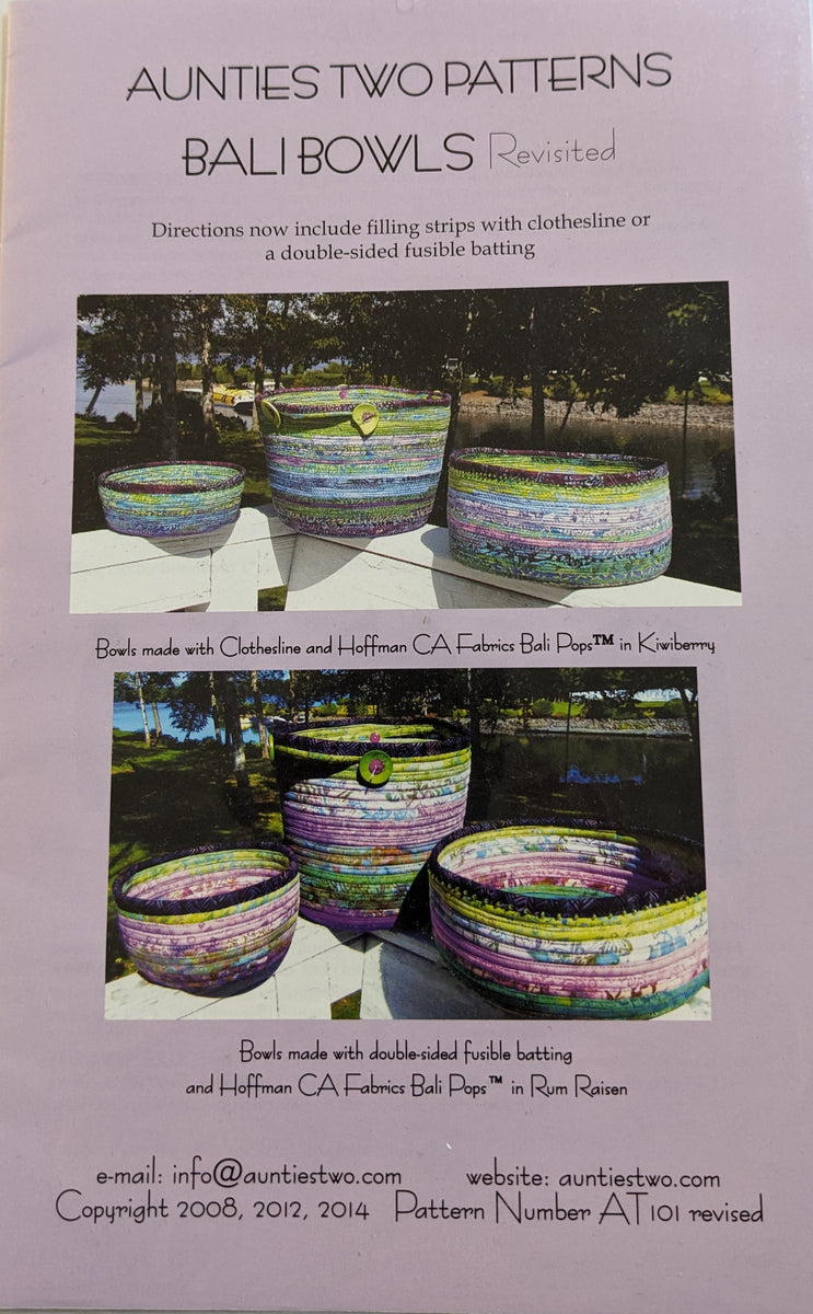 Aunties Two Patterns Bali Bowls – Miss Marples Craft