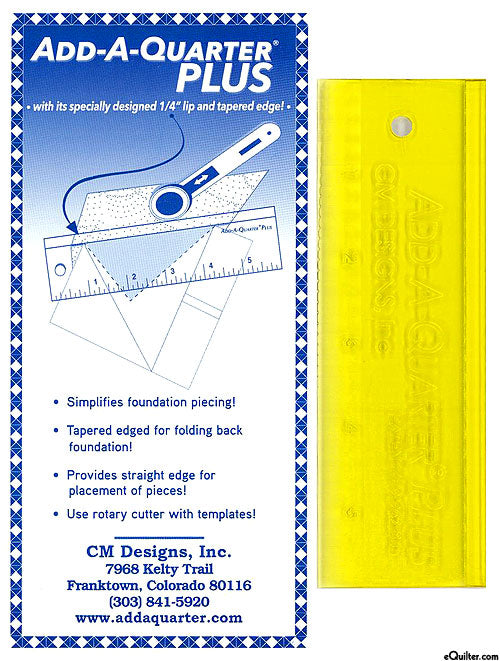 Add-A-Quarter Plus Ruler 6" – Miss Marples Craft