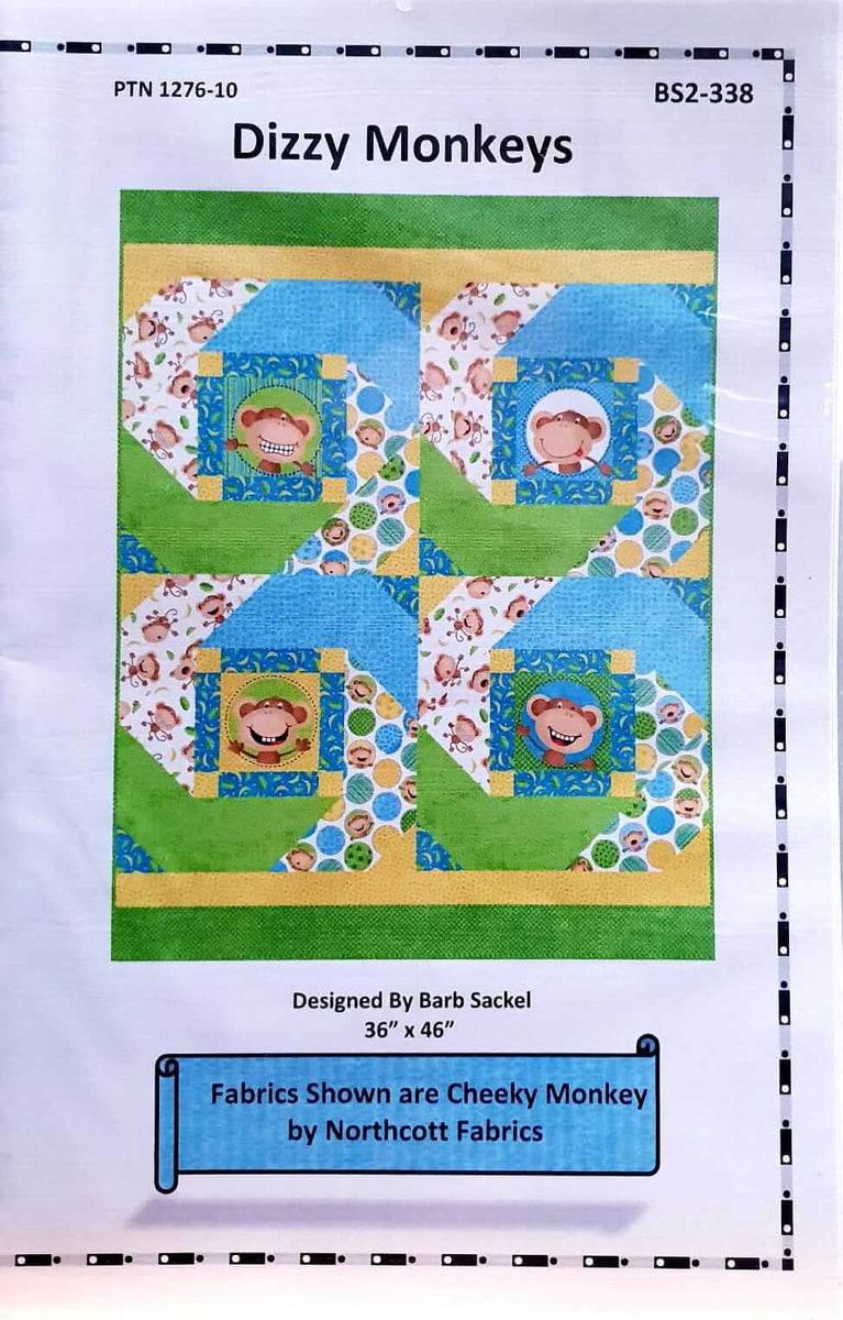 Dizzy Monkey's by Northcott – Miss Marples Craft
