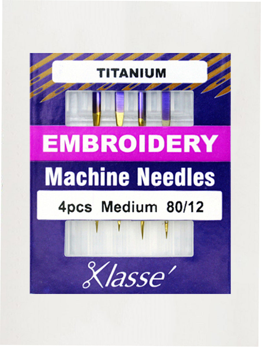 Klasse Titanium Embroidery Machine Needles 80/12 – Miss Marples Craft